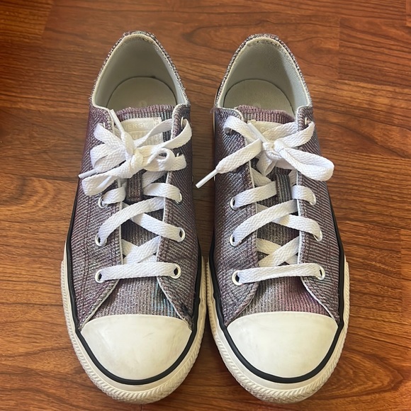 Converse | Shoes | Little Girls Blue And Purple Iridescent Converse ...